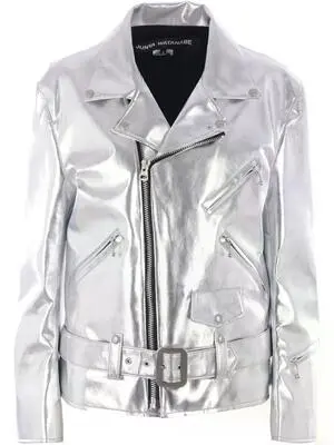 Junya Watanabe Metallic Biker Jacket - Silver