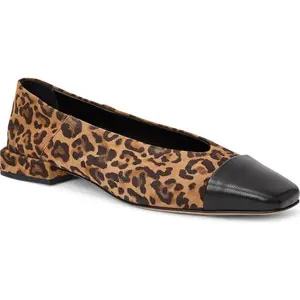 Bruno Magli Patria Leather Flat - Leopard Suede/black