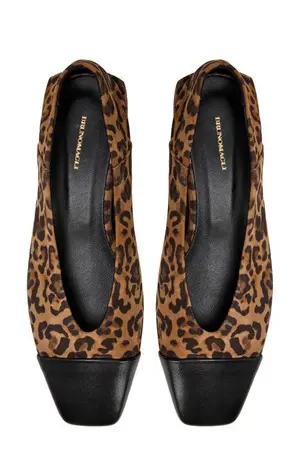 Bruno Magli Patria Leather Flat - Leopard Suede/black