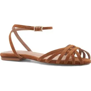 Bruno Magli Marta Ankle Strap Sandal - Cognac Suede
