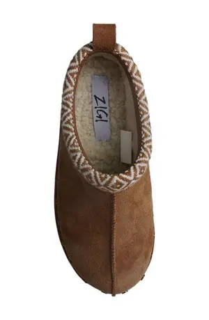 ZIGI Brianne Faux Fur Platform Clog - Tan Suede
