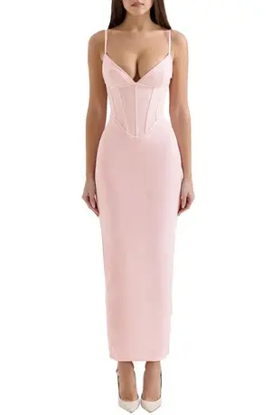 Lace-Up Back Corset Dress