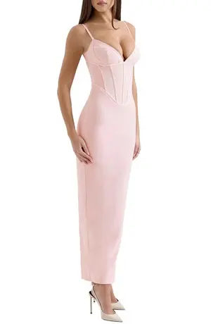 House Of Cb Romy Corset Maxi Dress - Pinkesque