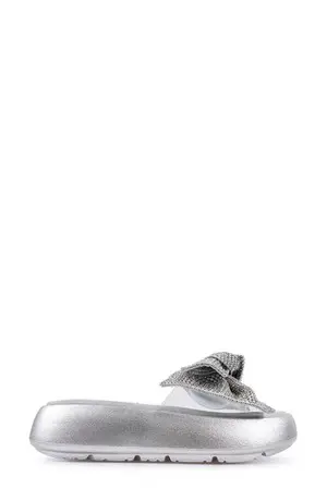 ZIGI Cassinella Embellished Platform Sandals - Silver/ Clear