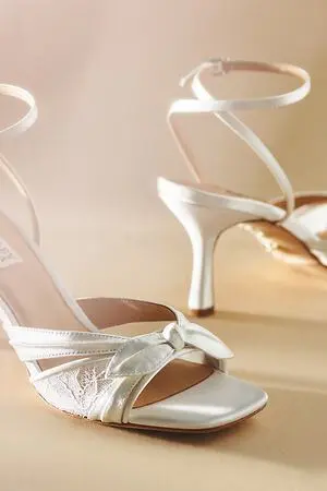 Badgley Mischka Joselyn Stiletto Heel Sandals - White