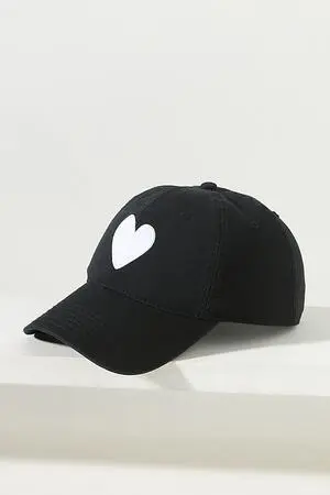 KERRI ROSENTHAL Heart Patch Baseball Cap - Black
