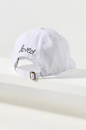 KERRI ROSENTHAL Heart Patch Baseball Cap - White