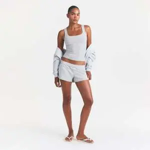 SKIMS Cotton Jersey Loose Short Light Heather Grey