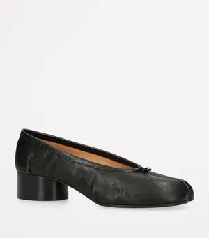 MAISON MARGIELA Suede Tabi Ballerina Pumps - Black