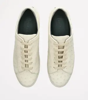 BROTINI Ostrich Leather Sneakers - Beige
