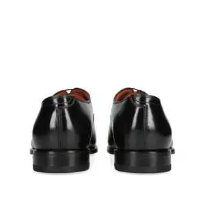 Santoni Leather Adrian Blake Oxford Shoes - Black