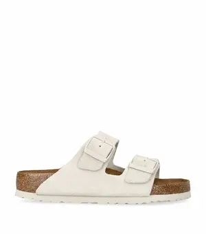 BIRKENSTOCK Suede Arizona Sfb Sandals - White