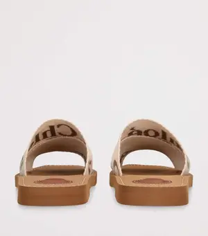 Chloé Canvas Jacquard Woody Sandals - Nude