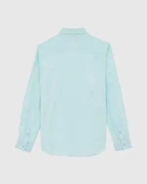 Vilebrequin Linen Shirt Natural Dye Shirt Caroubis - Blue