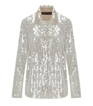 Federica Tosi Sequin Embellished Shirt - White