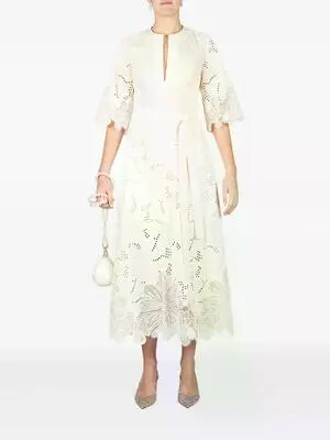 Elie Saab Embroidered Midi Dress