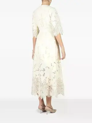 Elie Saab Embroidered Midi Dress