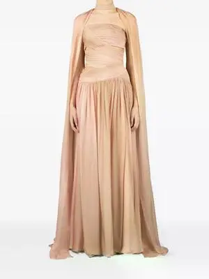 Elie Saab Printed Chiffon Gown