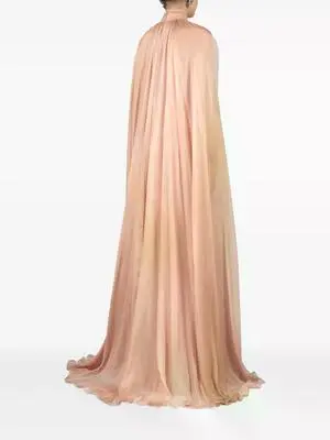 Elie Saab Printed Chiffon Gown