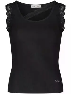 VAILLANT Lace-trim Ribbed Tank Top