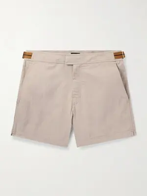 Zegna Rio Straight-leg Mid-length Swim Shorts - Neutrals