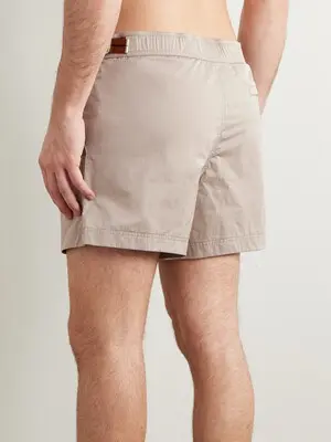 Zegna Rio Straight-leg Mid-length Swim Shorts - Neutrals