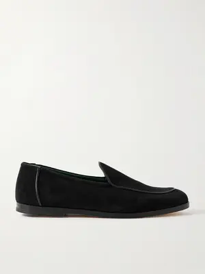 VINNY'S Belgee Suede Loafers - Black