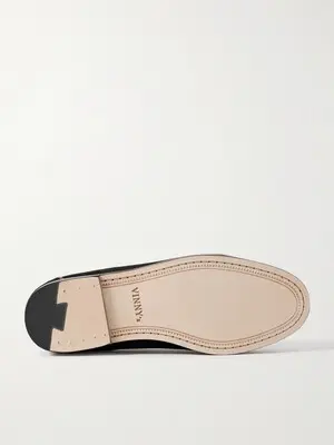 VINNY'S Belgee Suede Loafers - Black