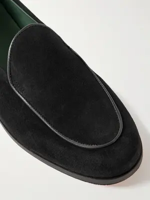 VINNY'S Belgee Suede Loafers - Black