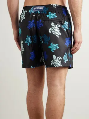 Vilebrequin Mahina Straight-leg Mid-length Recycled Swim Shorts - Black