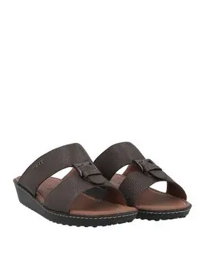 TOD'S Leather Wedge Sandals - Brown