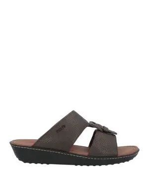 TOD'S Pebbled Leather Wedge Sandals