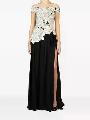 Elie Saab Sequin-embellished Off-shoulder Dress