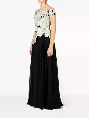 Elie Saab Sequin-embellished Off-shoulder Dress