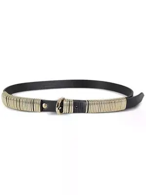 Federica Tosi Link-embellished Leather Belt - Black