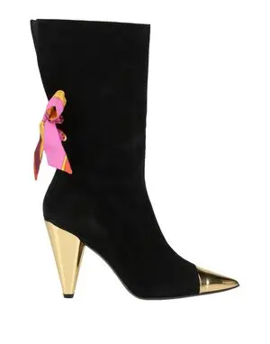 Emilio Pucci Leather Boots With Appliqués - Black