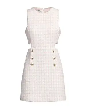 Sandro Mini Flared Checked Tweed Dress - Pink