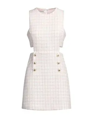 Sandro Mini Flared Checked Tweed Dress - Pink