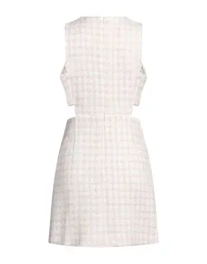 Sandro Mini Flared Checked Tweed Dress - Pink