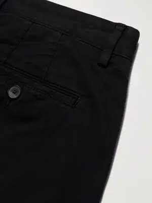 Mr P. Straight-leg Garment-dyed Cotton-blend Twill Bermuda Shorts
