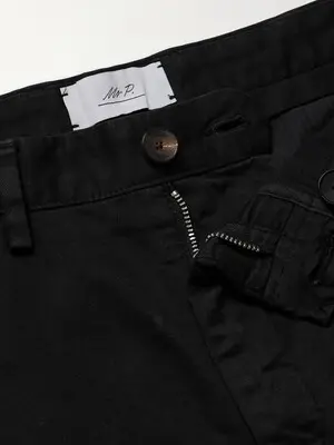 Mr P. Straight-leg Garment-dyed Cotton-blend Twill Bermuda Shorts
