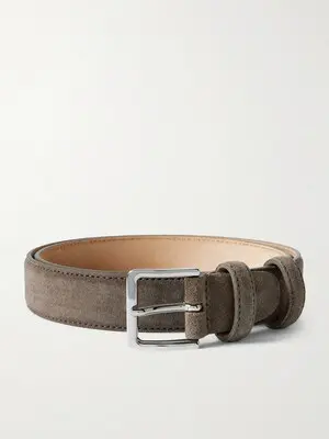 Mr P. 3cm Suede Belt - Brown