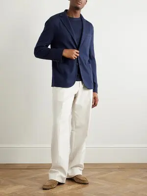 Loro Piana Cashmere And Silk-blend Blazer - Blue