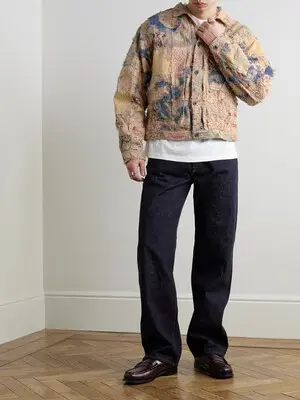Kapital Boro Distressed Patchwork Jacket - Neutrals