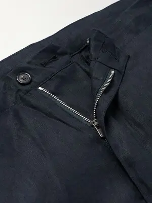 Loro Piana Straight-leg Linen Shorts - Blue
