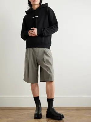 JIL SANDER Logo-print Cotton-jersey Hoodie - Black