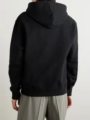 JIL SANDER Logo-print Cotton-jersey Hoodie - Black