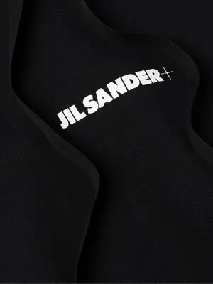 JIL SANDER Logo-print Cotton-jersey Hoodie - Black
