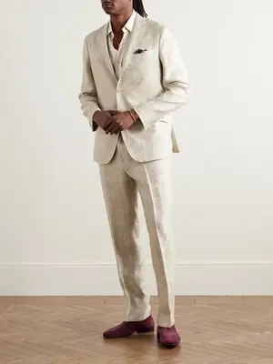 Etro Paisley-jacquard Linen-blend Suit Jacket