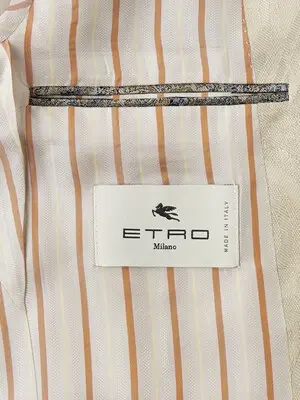 Etro Paisley-jacquard Linen-blend Suit Jacket